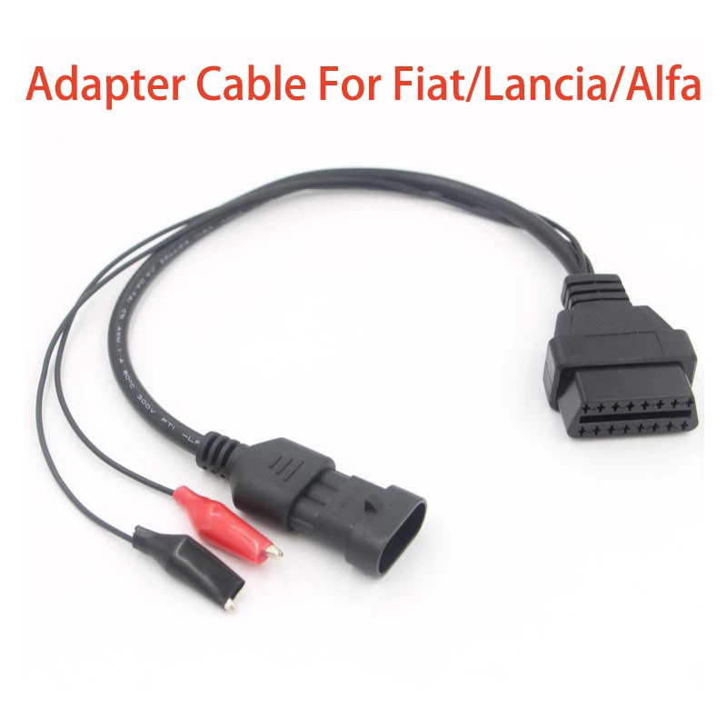 3 Pin To OBD2 16 Pin Cable set For FIAT For Lancia For Alfa Romeo 3 pin ...