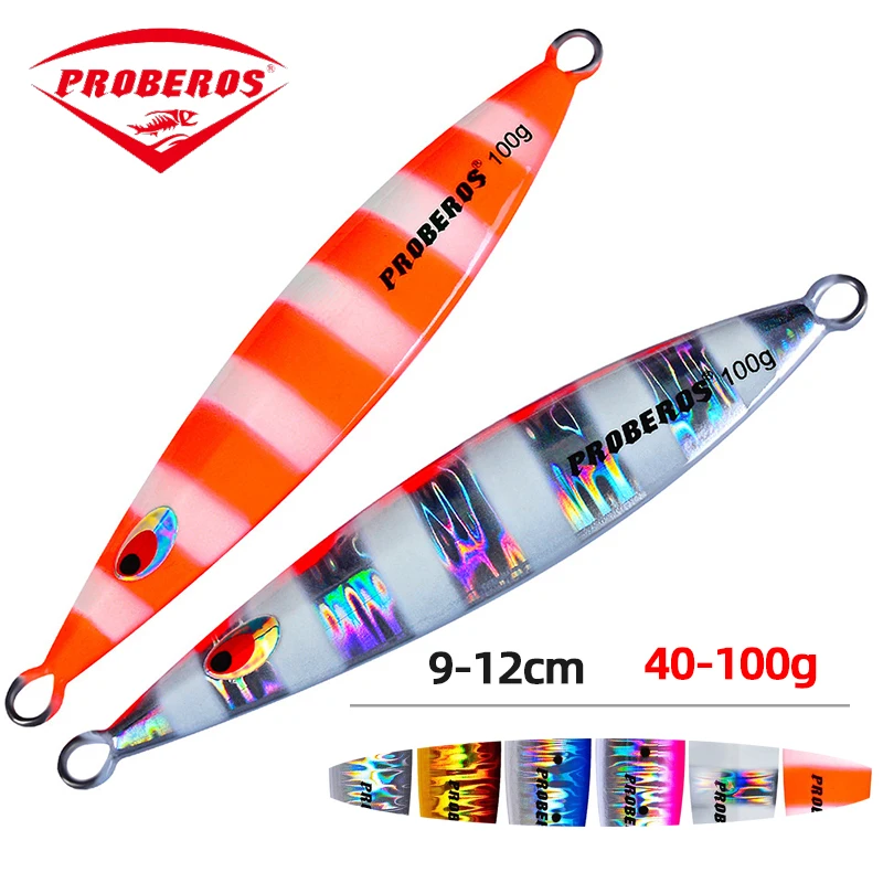 PRO BEROS señuelo de pesca sin gancho, anzuelo de Metal, cuchara de Jigging de fundición lenta ...