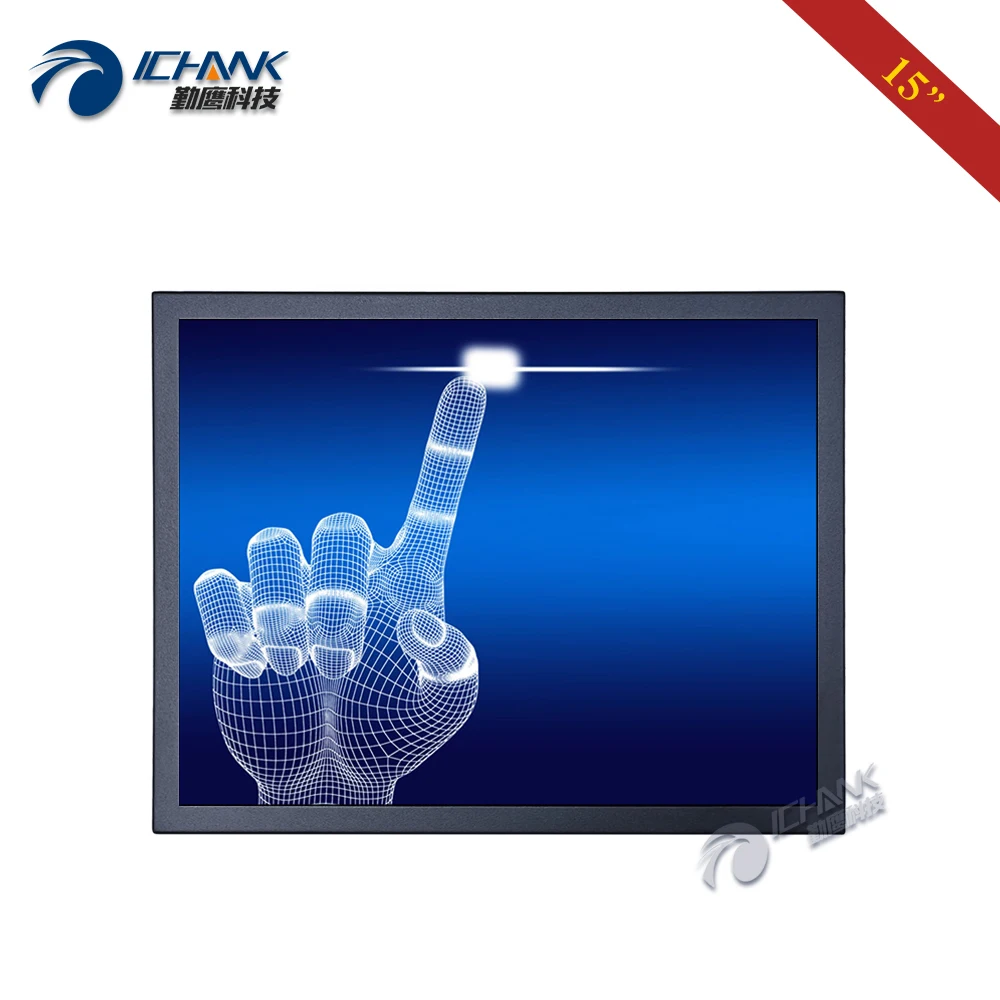 15"inch Touch Screen Display 1024x768 Wall Mount Metal Shell HDMI-in ...