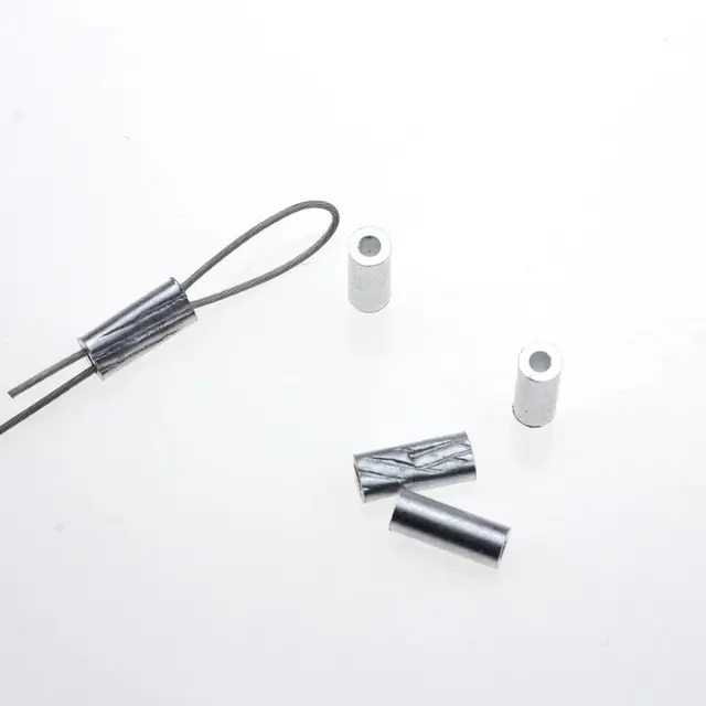 100 Aluminium Fishing Crimp Sleeves - Easy Fishing Tackle