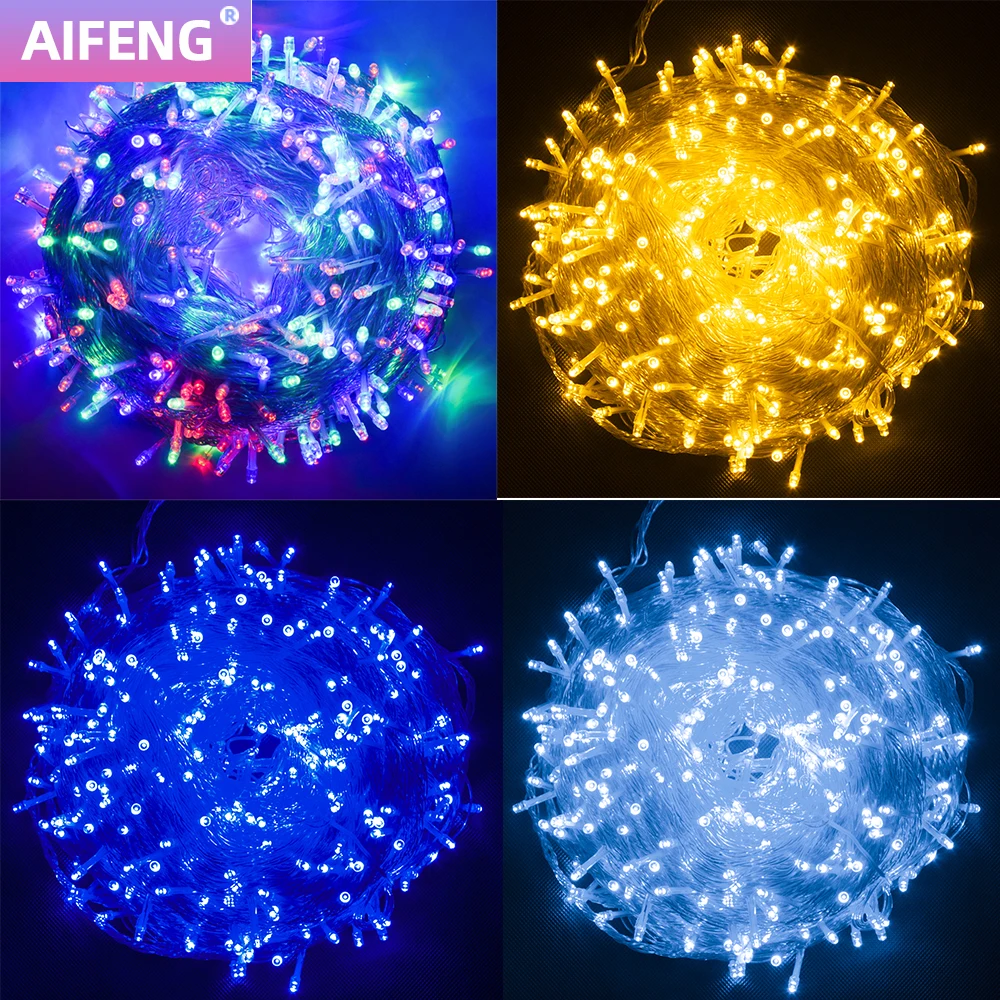 Xmas Outdoor Christmas Lights Led String Lights 100m 10m 5m Luces ...