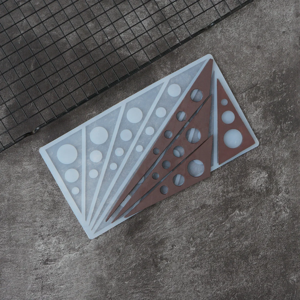Long Narrow Triangle Shape Chocolate Stencil Mold Silicone Transfer ...