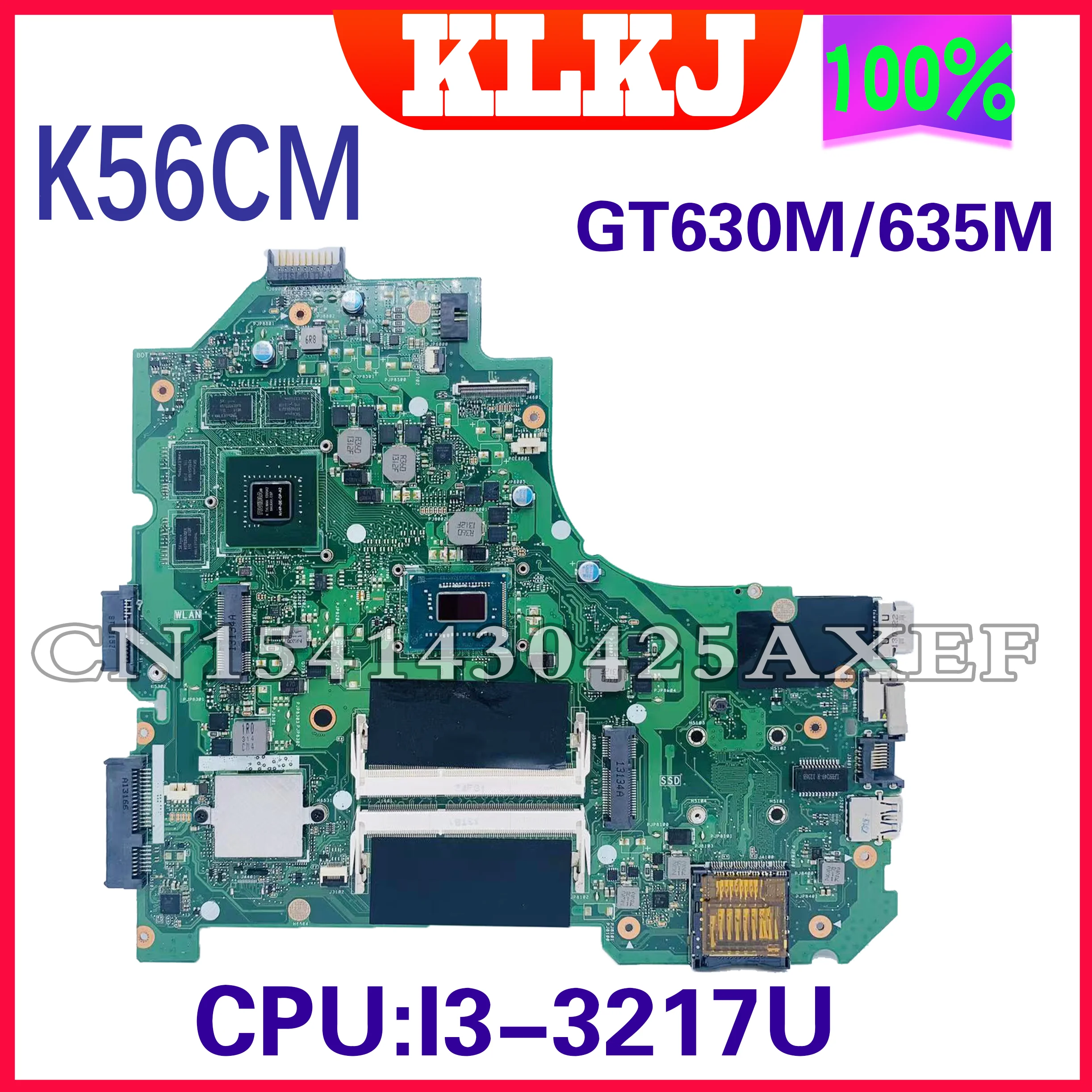 KLKJ K56CM Laptop Motherboard For ASUS K56CM K56CB K56C S550CB S550CM ...