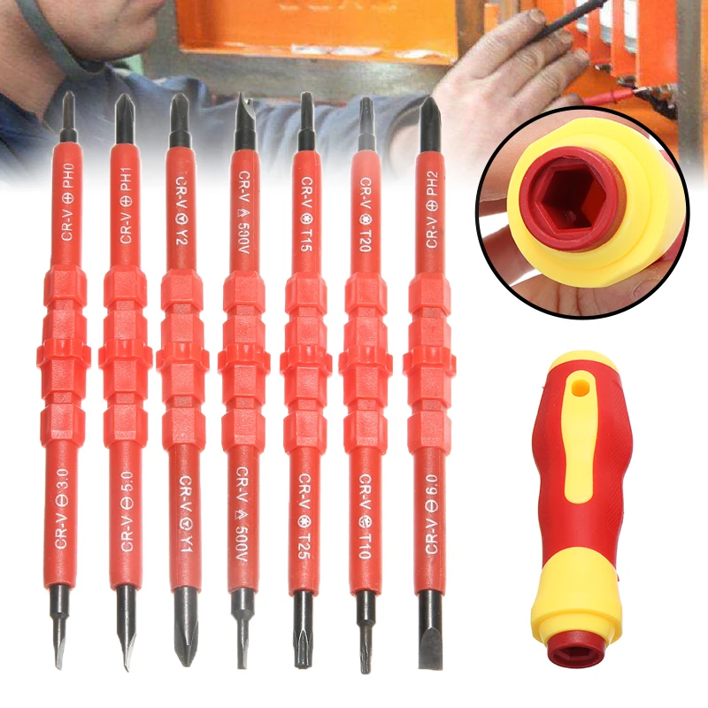 7Pcs-Electricians-Insulation-Screwdriver-Set-Tool-Electrical-Fully ...
