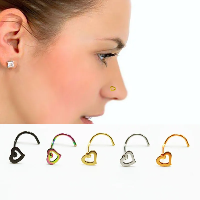 Nose Piercing Heart Stud