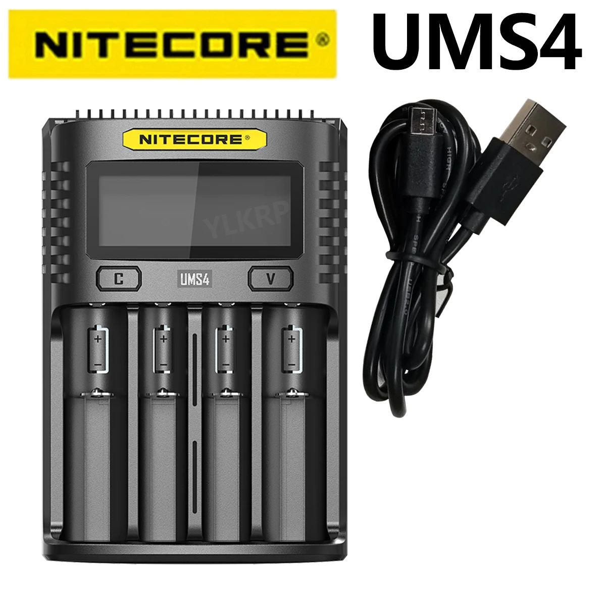 NITECORE UMS4 Intelligent Four Slot QC Fast Charging 4A Large Current ...