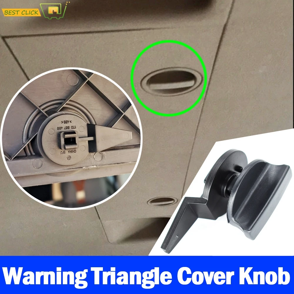 Warning Triangle Compartment Cover Bracket Turn Knob Mounting Lock Clip ...