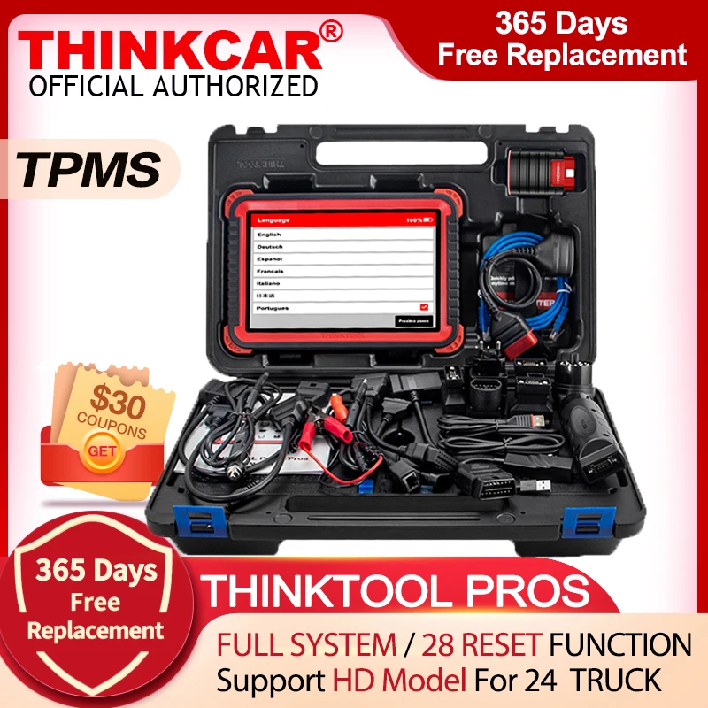 Thinkcar thinktool prós scanner profissional do sistema completo/28 ...