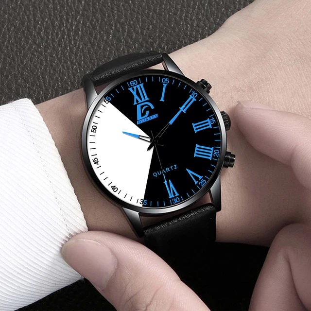 DIJANES Mens Minimalist Watches Luxury Men Fashion Casual Leather Strap ...