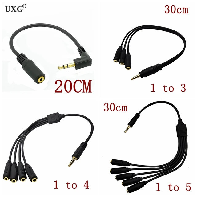 3.5mm grade Port Aux Multi Headphone Earphone Audio Splitter Adapter 3 ...