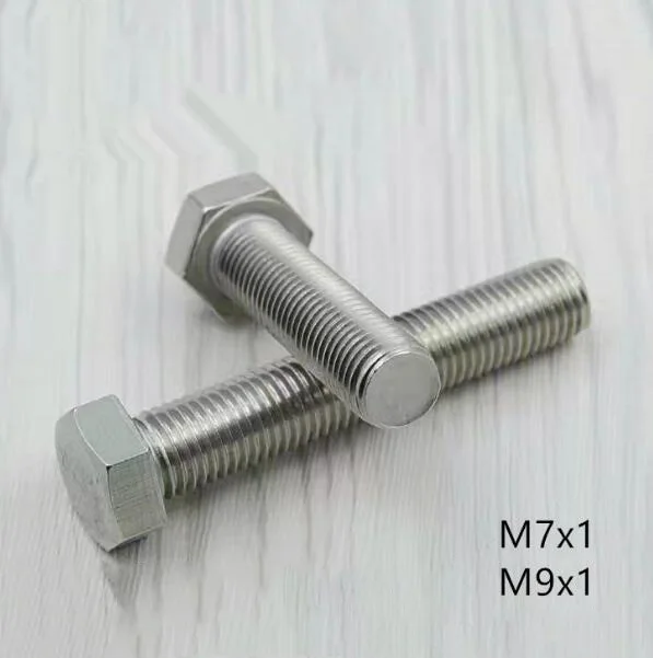 2pcs-M7-M9-hex-bolts-external-hexagon-socket-screws-full-thread-1mm ...