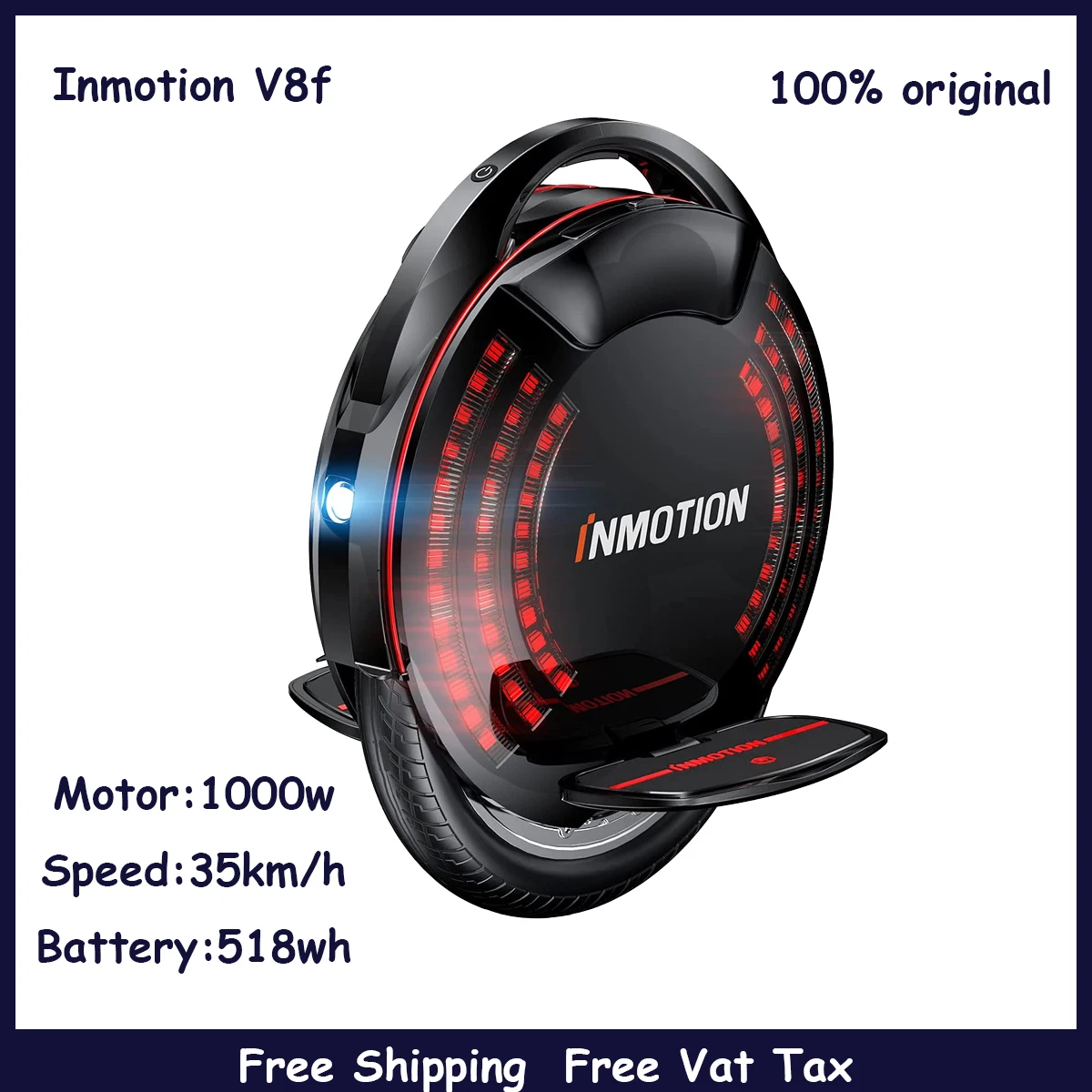 Monociclo Eletrico Inmotion V8F V8S Electric Unicycle 16 Inch EUC ...