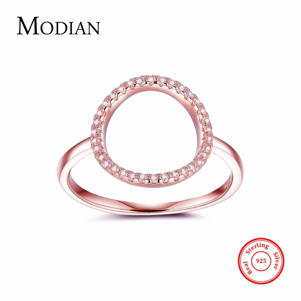 MODIAN-Classic-Fashion-Party-Hoop-Sparkling-White-And-Rose-Ring-Crystal ...