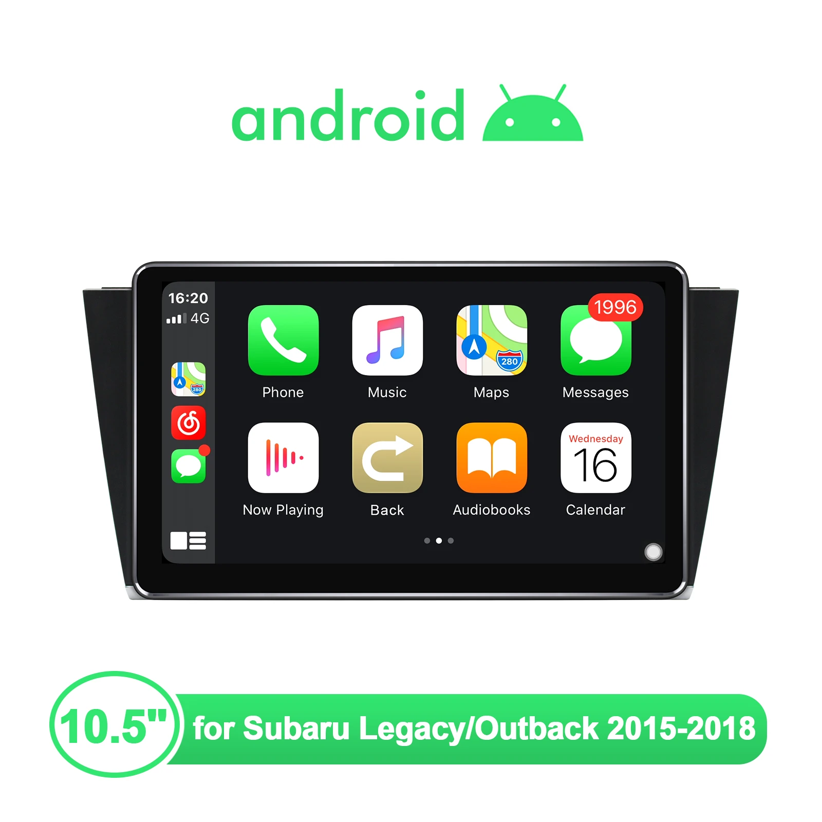 10.5''multimedia 1 Din Head Unit Autoradio Android 10 Car Radio Stereo ...