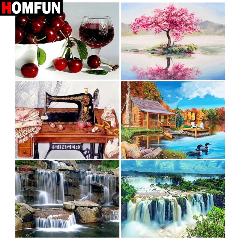 HOMFUN Diy 5d Diamond Painting "beautiful scenery" Cross Stitch Square ...