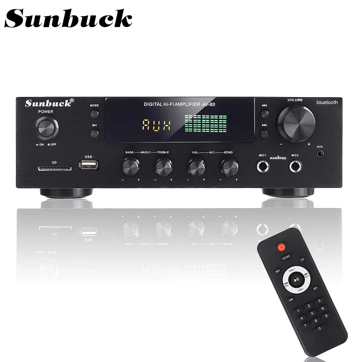 Sunbuck 2000w Home Theater Amplifiers Hifi Bluetooth Power Amplifier ...