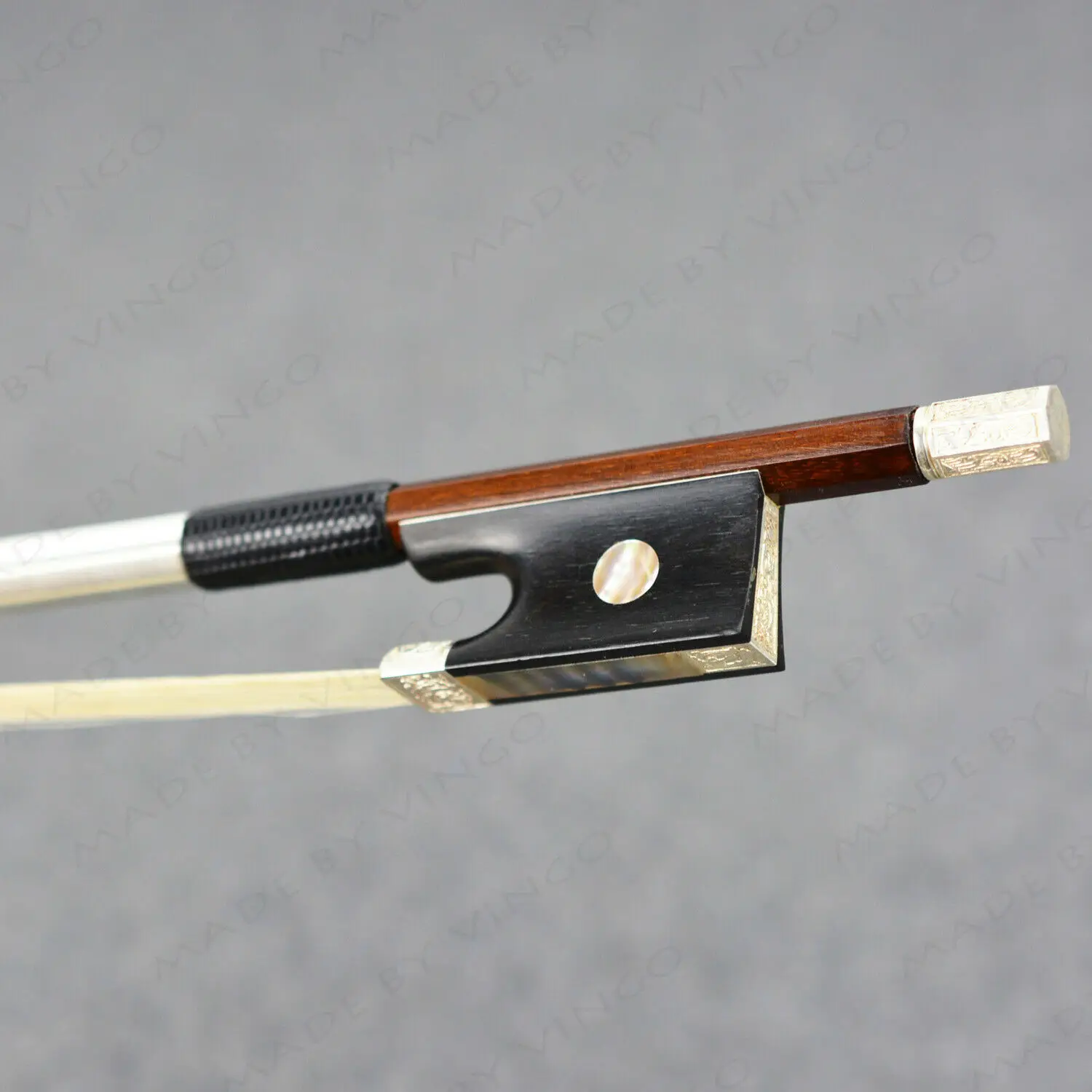 MASTER Fine Pernambuco Violin Bow Strong Stick Rare Encarved Parts 964V ...