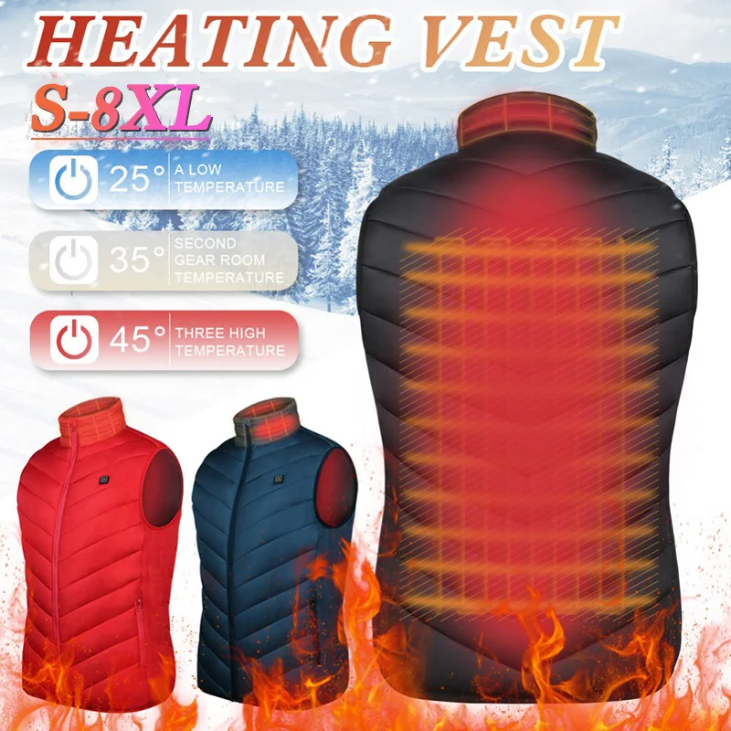 Heated-Vest-Jacket-Coat-Clothes-Unisex-Intelligent-Electric-Heating ...
