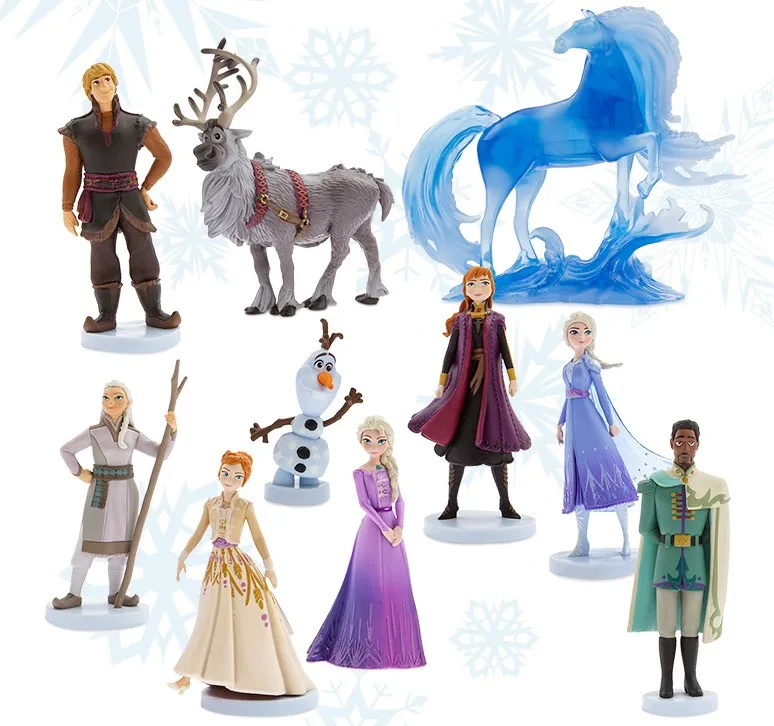 10pcs/set Frozen 2 Elsa Anna Princess Olaf Kristoff Sven Set PVC Action ...