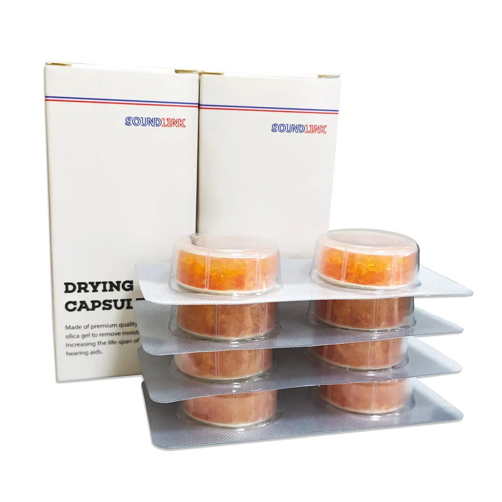 Hearing Aid Drying Capsules Desiccant Dehumidifier(2 Boxes/ 4 Cards)