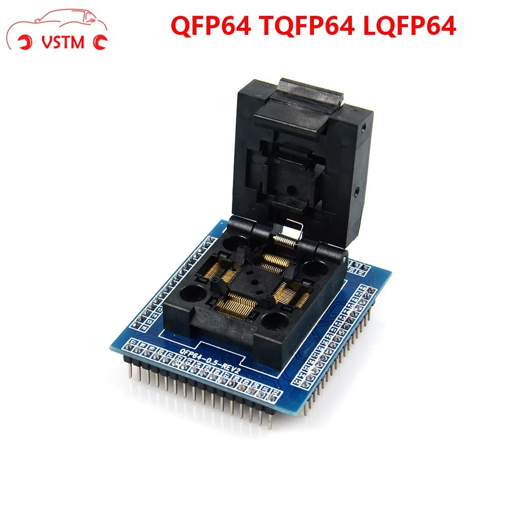 New-QFP64-TQFP64-LQFP64-socket-adapter-IC-test-socket-burning-0-5m ...