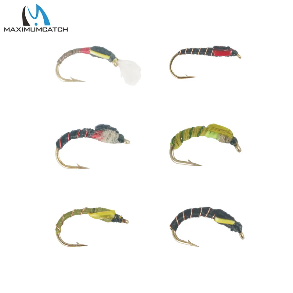 Maximumcatch-12pc-Assorted-Epoxy-Nymph-Flies-Chironomid-Midge-Pupa ...