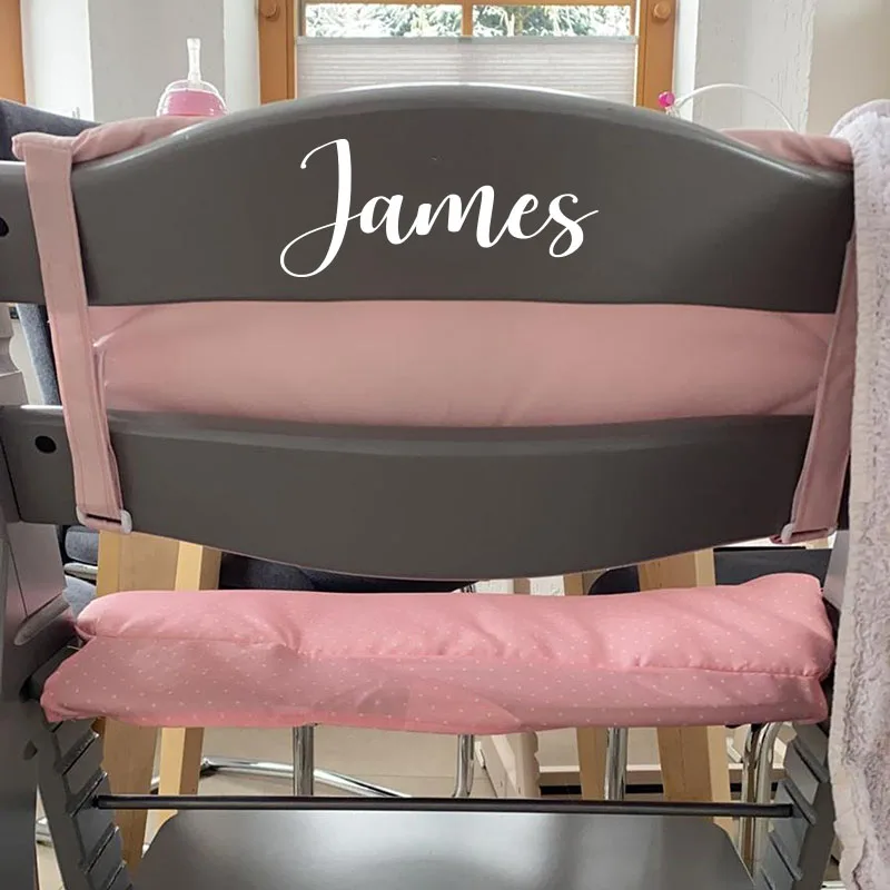 Custom Name High Chair Sticker Decal Wedding Chairs Baby Seat Vinyl ...