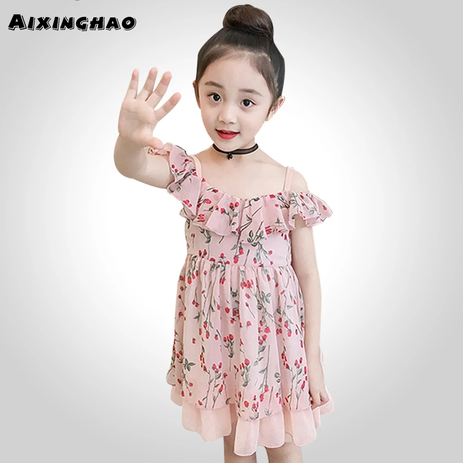 Summer Dresses For Girls Floral Beach Dress Girls Sling Dress Girl ...
