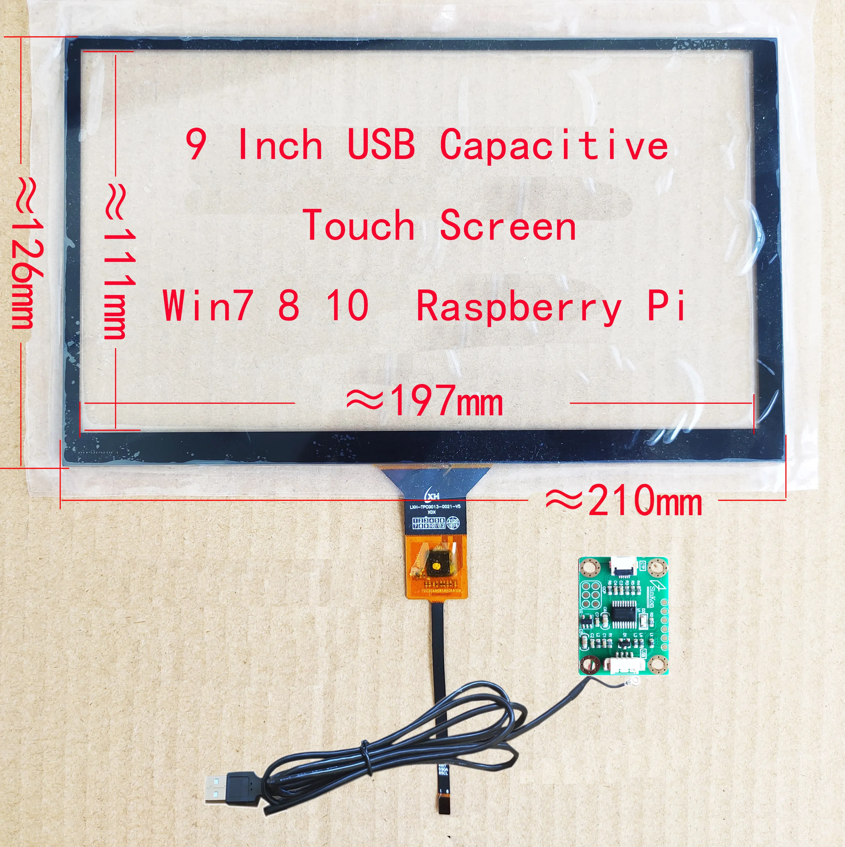 9inch Iic 6pin Usb Touch Screen 210*124mm Universal Gt911 Fpc Usb ...