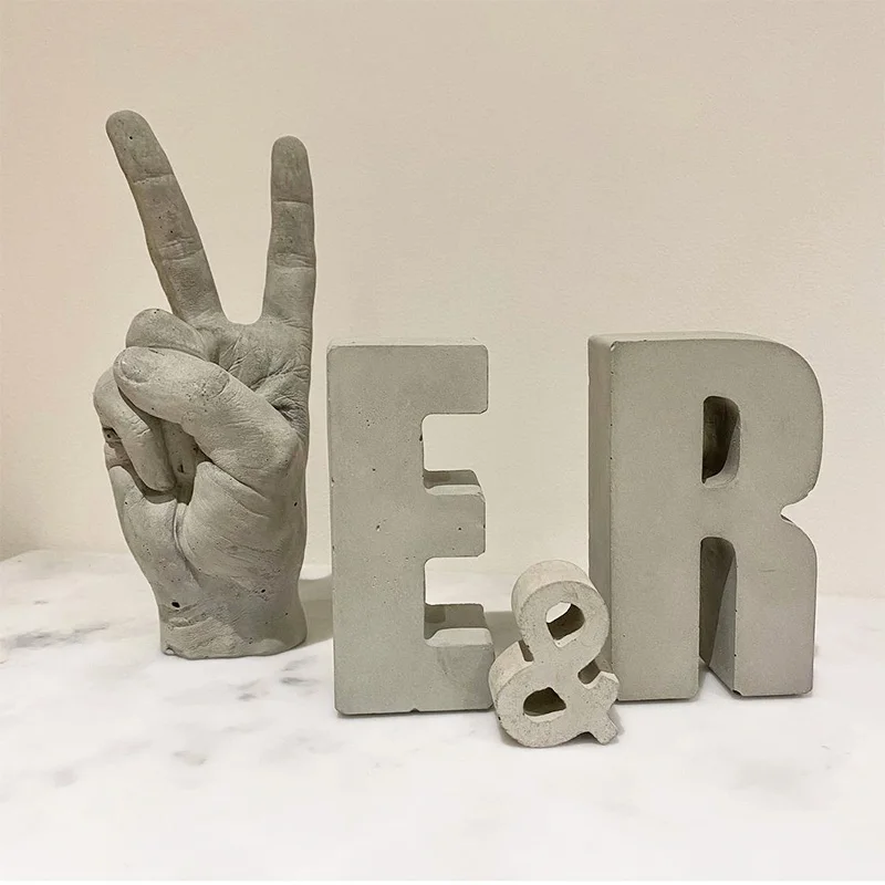 Finger V Shape Concrete Mould Jewelry Storage Rack Cement Plaster Mold ...