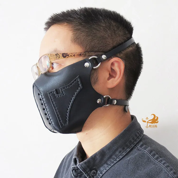 Leather Motorcycle Face Mask