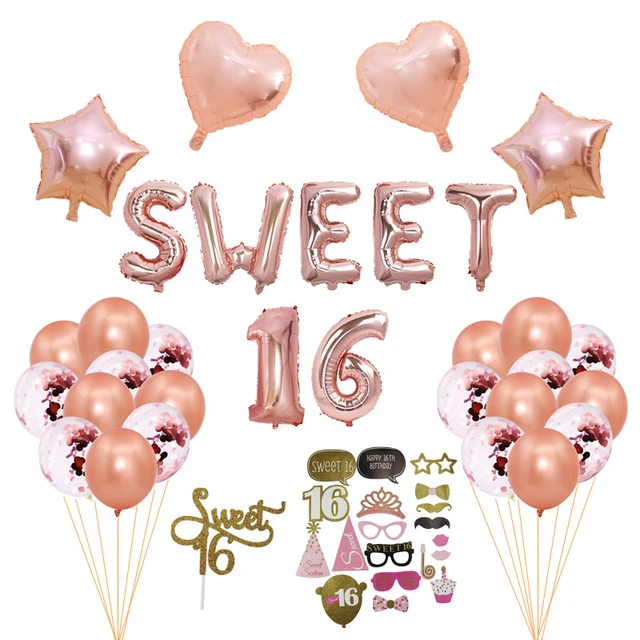 Sweet 16 Balloon Decorations