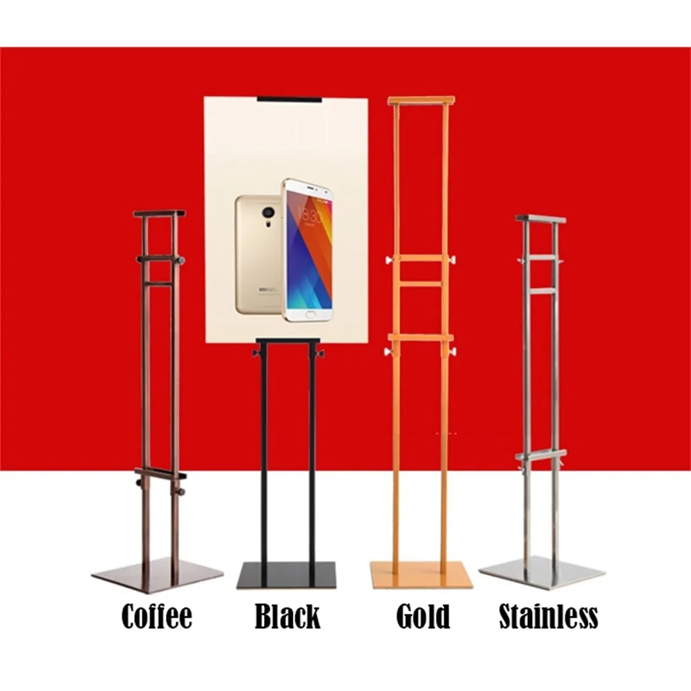 Double Sides Pop Adjustable Height Metal Poster Stand Poster Banner ...
