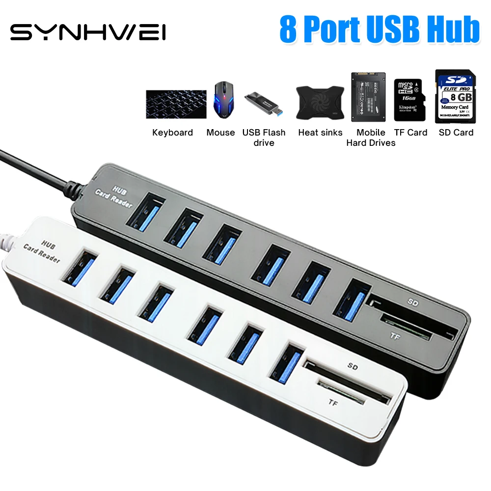 8-5-Port-USB-Hub-Expander-Adapter-Multi-USB-Splitter-HUB-High-Speed-2-0 ...