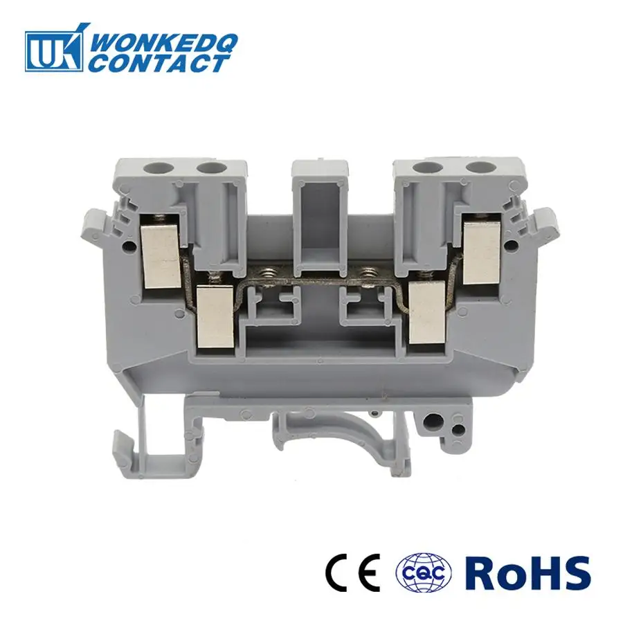 10Pcs UDK 4 Din Rail Terminal Blocks Feed Through Screw Connection ...