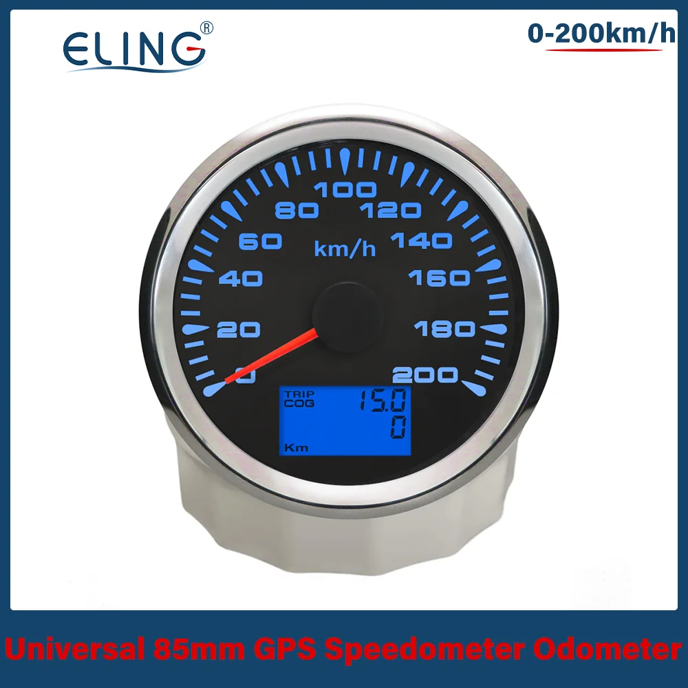ELING 200 km/h GPS Tacho Gauge mit 8 Farben Hintergrundbeleuchtung für ...
