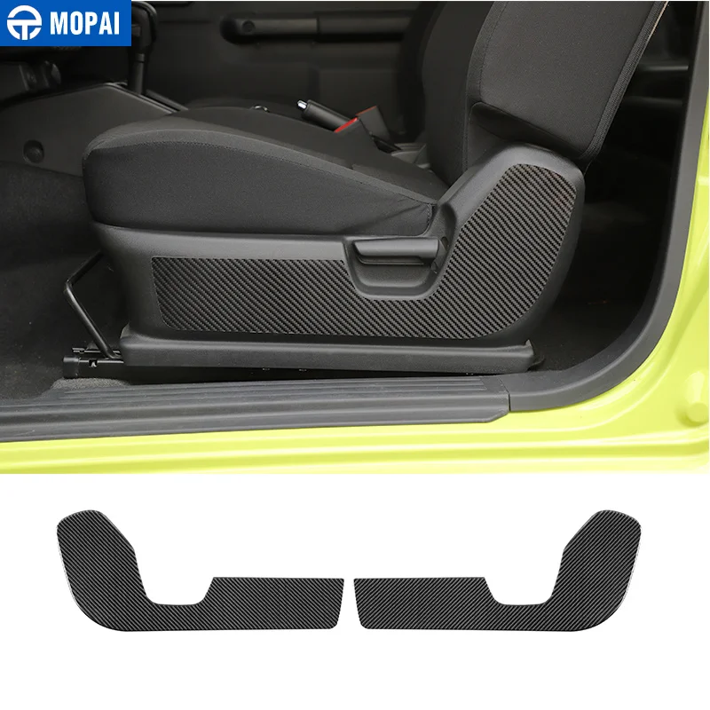 MOPAI pegatinas de fibra de carbono para coche, accesorios de decoración del asiento delantero ...
