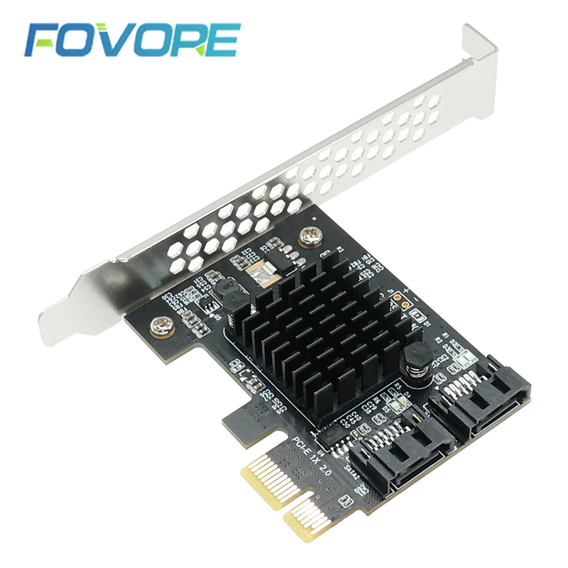 SATA PCI e adapter 2 ports SATA 3.0 to PCIe x1 expansion adapter Card ...