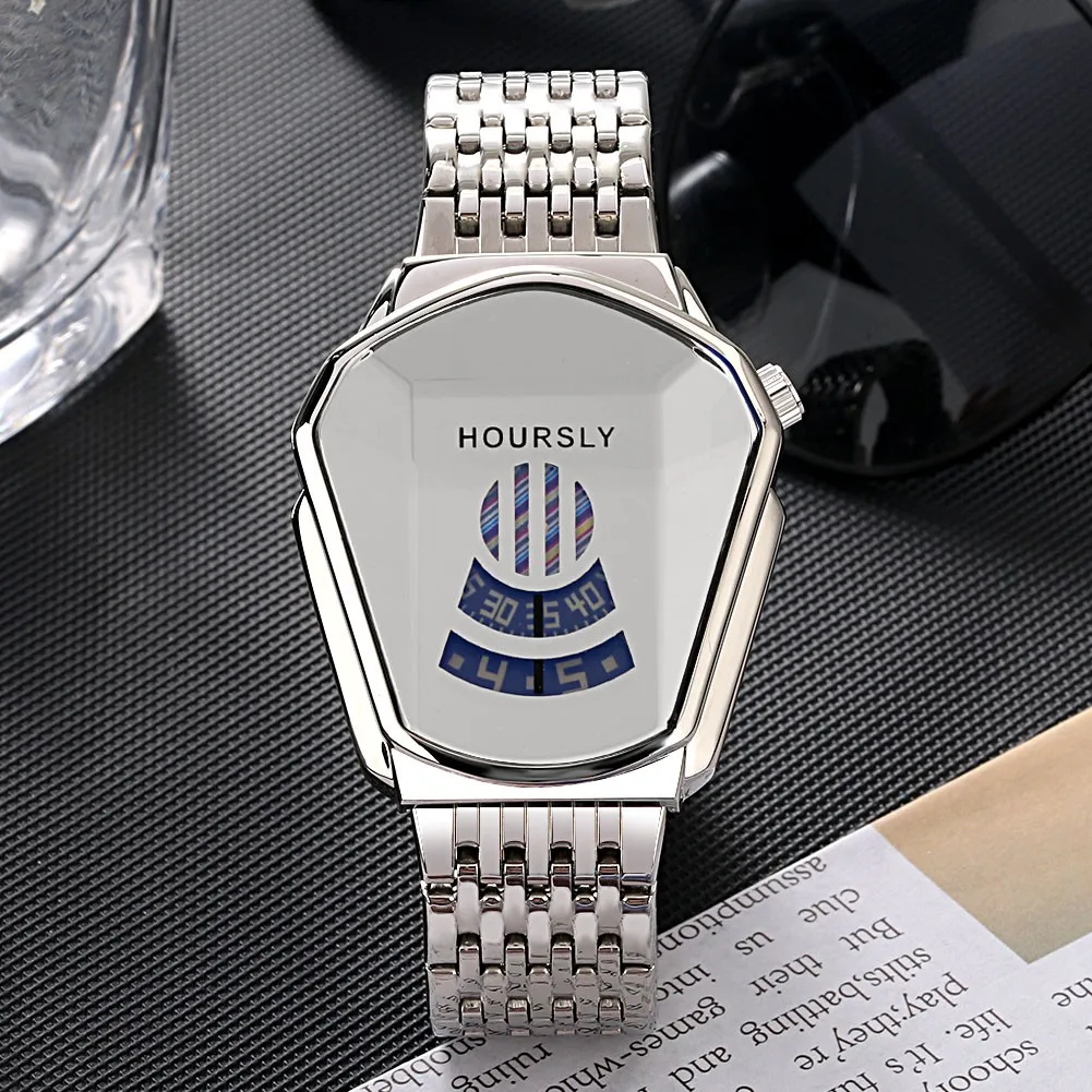 Luxury Locomotive Watch HOURSLY Brand Trend Cool Men's Wrist Watch ...