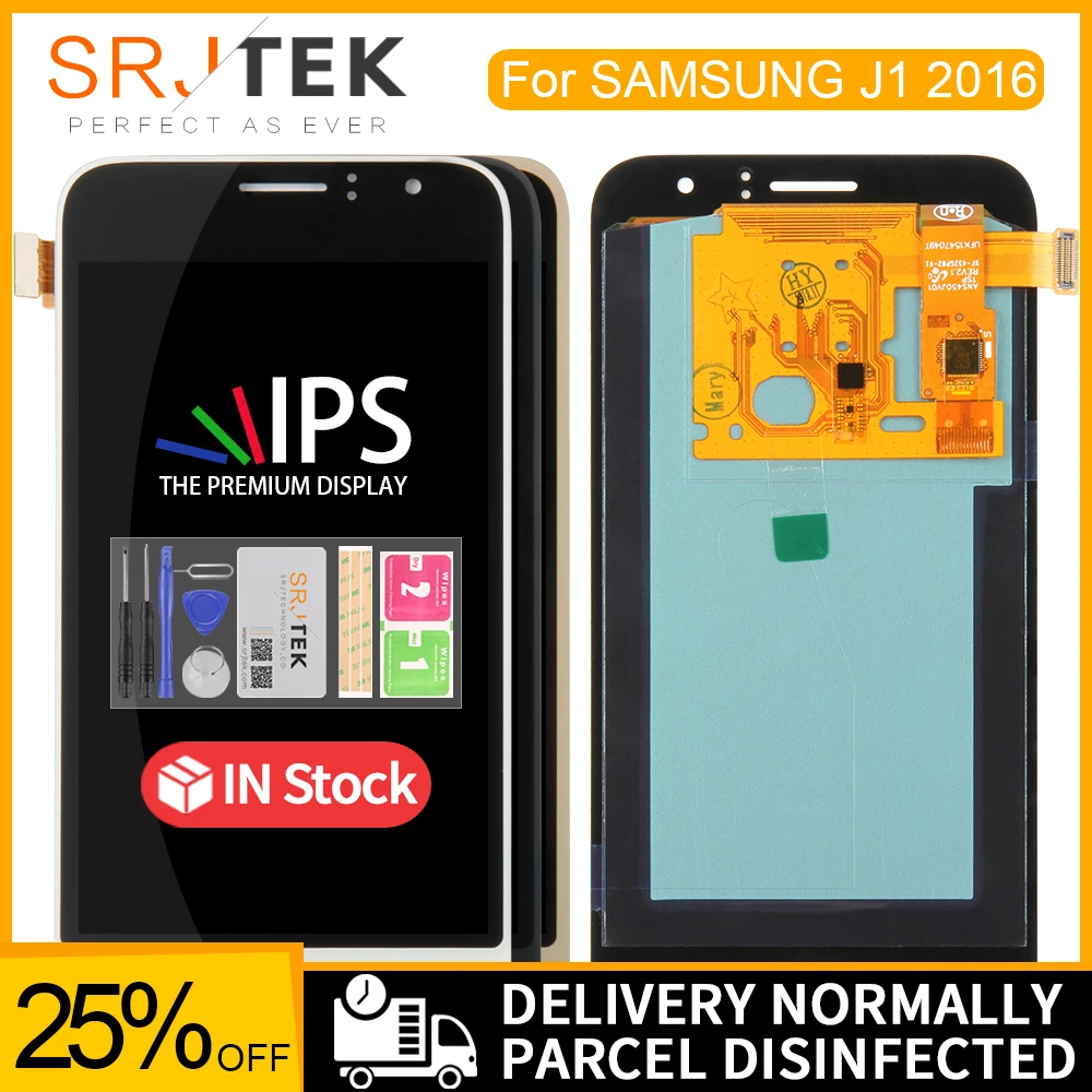 Pantalla AMOLED/TFT para Samsung Galaxy J1 2016, cristal LCD con Sensor ...