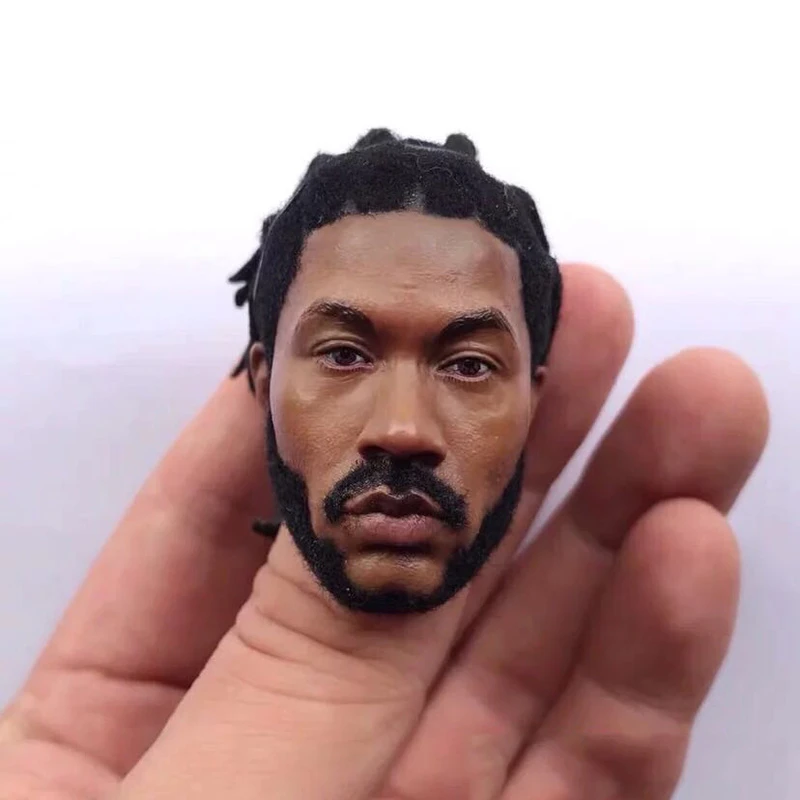 1/6 Scale Derrick Rose Head Sculpt with Dreadlocks Planted Hair ...