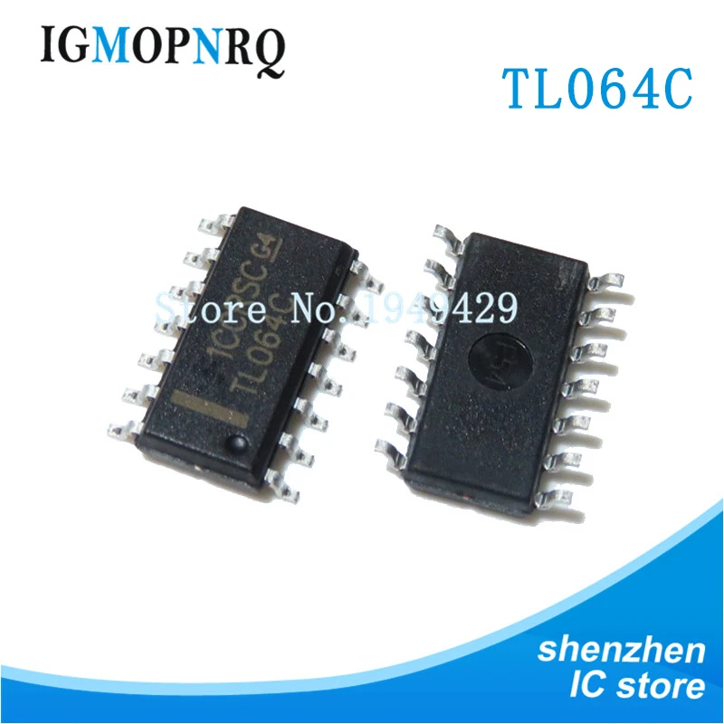 10pcs Tl064cdr Sop14 Tl064c Tl064 Operational Amplifier Op Amp Quad Low-noise Jfet-input New ...