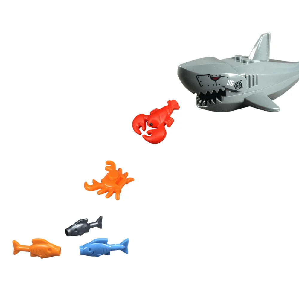 MOC Bricks Ocean Animal Fish Crab Dolphin Shark Whale Octopus ...