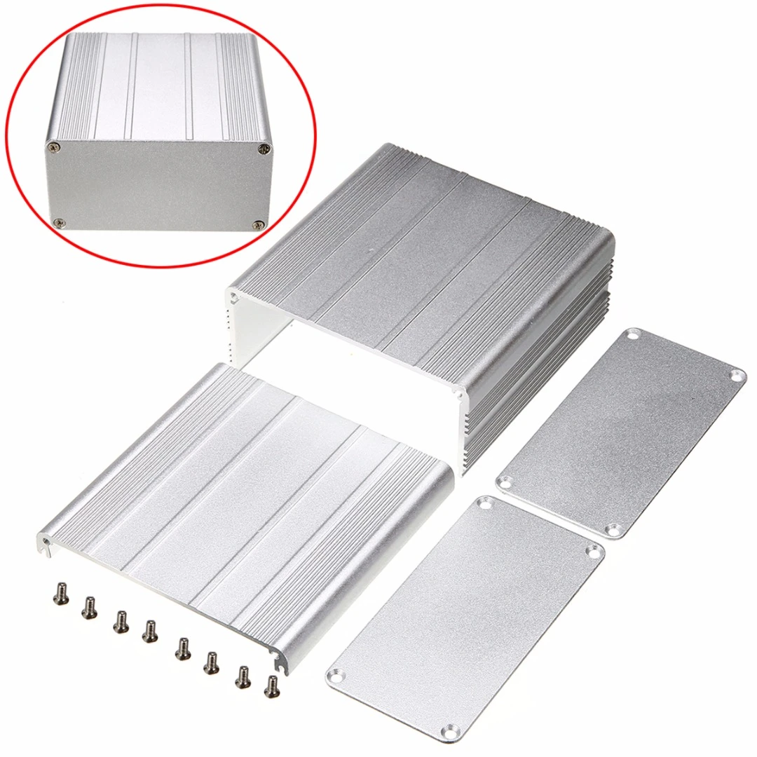 1pc Aluminum Enclosure Case Silver DIY Electronic Project PCB ...