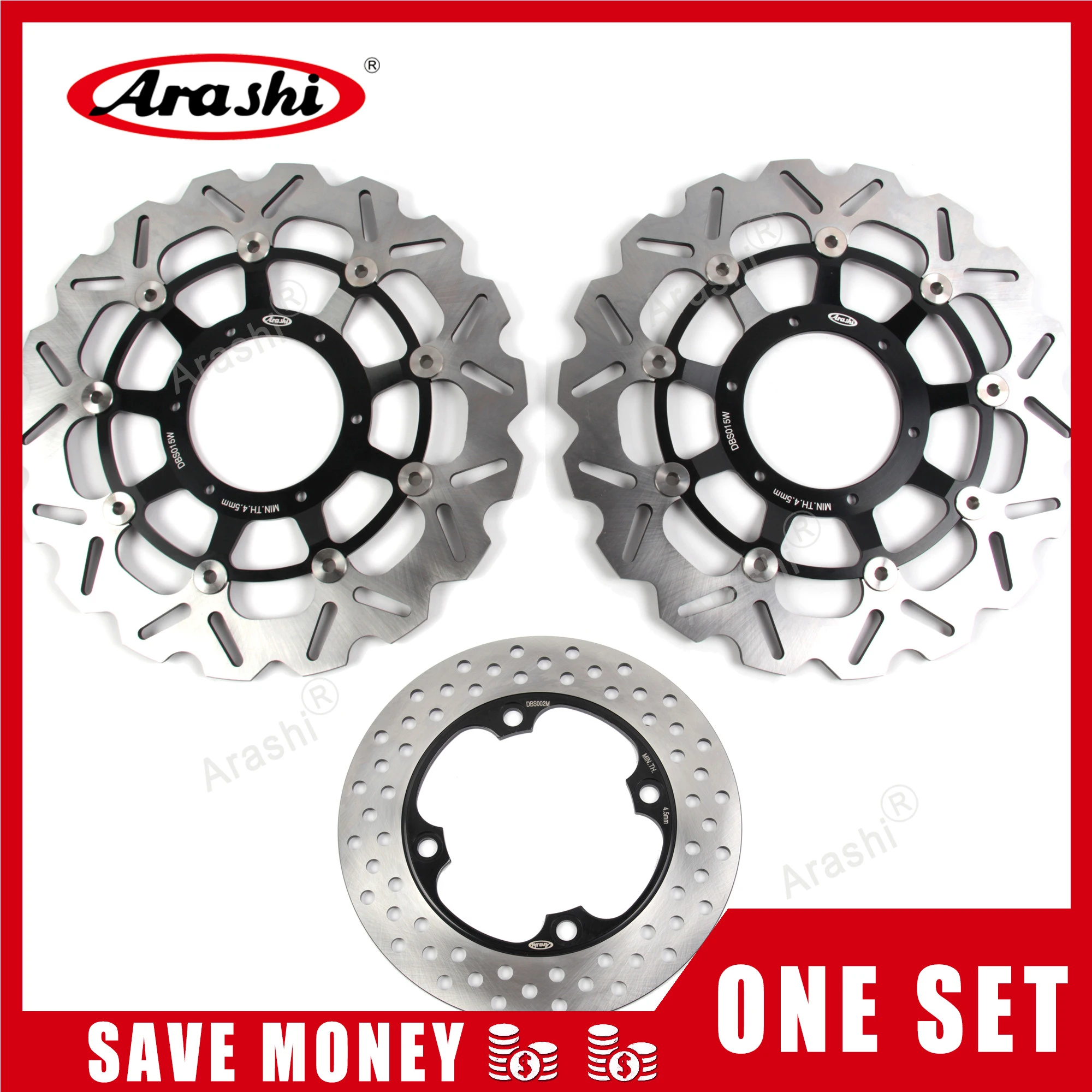 Arashi 1 Set For Honda Cbr600rr 2003 - 2015 Front Brake Disks Rear ...