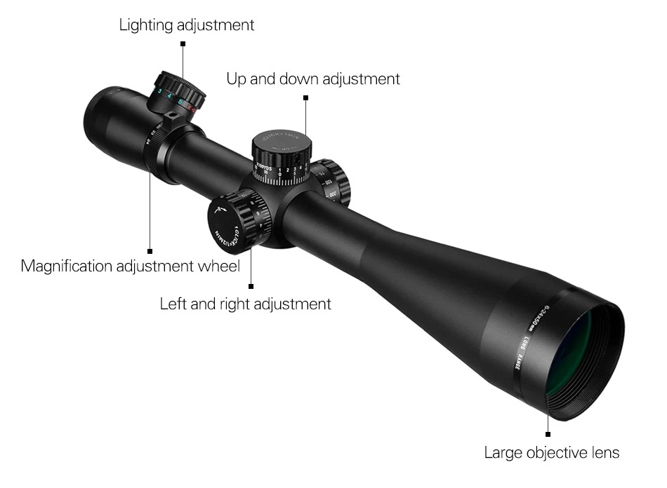 6-24x50 riflescope Tactical Optical Rifle Scope Sniper Hunting Rifle ...