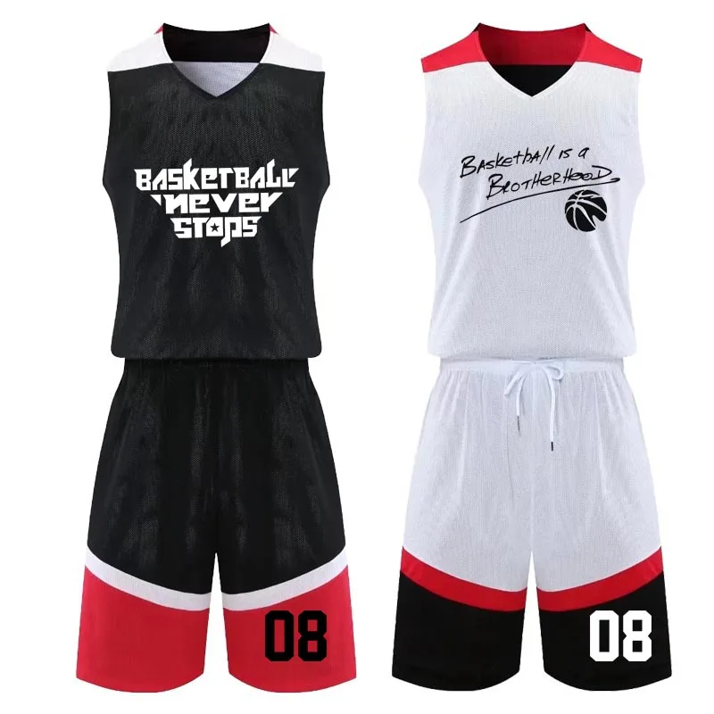 Customizable Men Women Double-side Basketball Jersey Sets Sport Kit ...