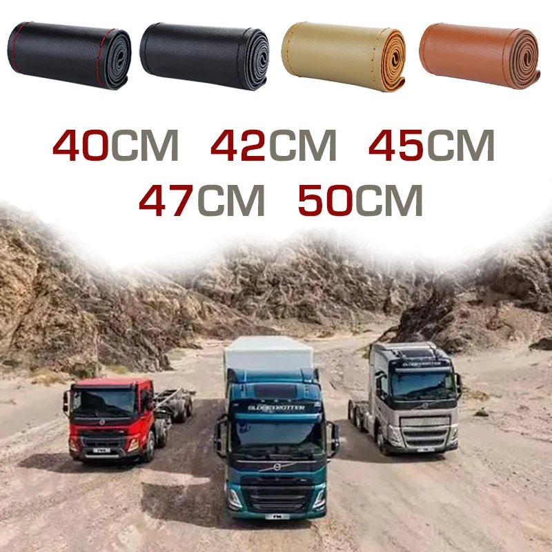 Couverture tressée universelle pour volant de voiture, Extra Large 40 42 45 47 50CM cuir ...
