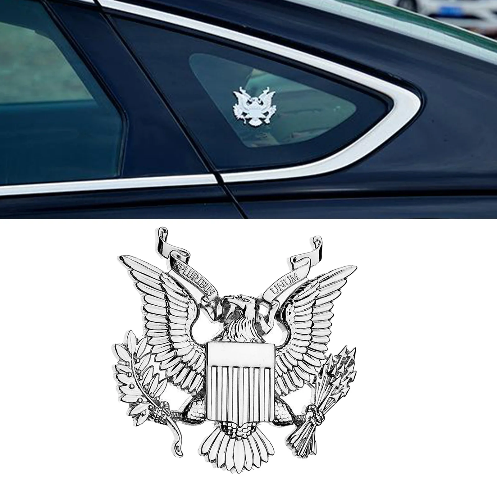 3D Badge Eagle SUV Car Sticker Side Window Tumblers Emblem Badge Decal ...