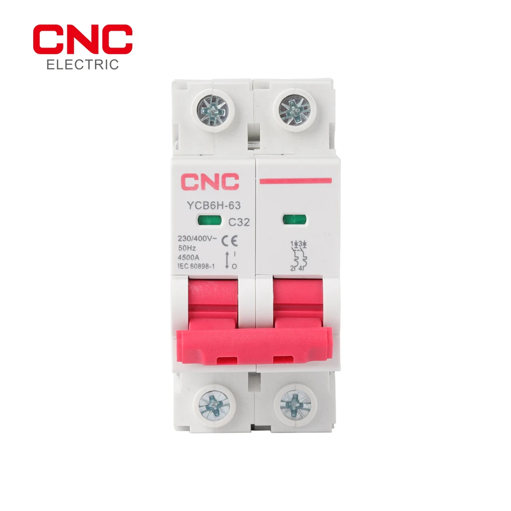 Cnc Ycb6h-63 2p 3p Mcb 4.5ka 400v Miniature Circuit Breaker Din Rail ...